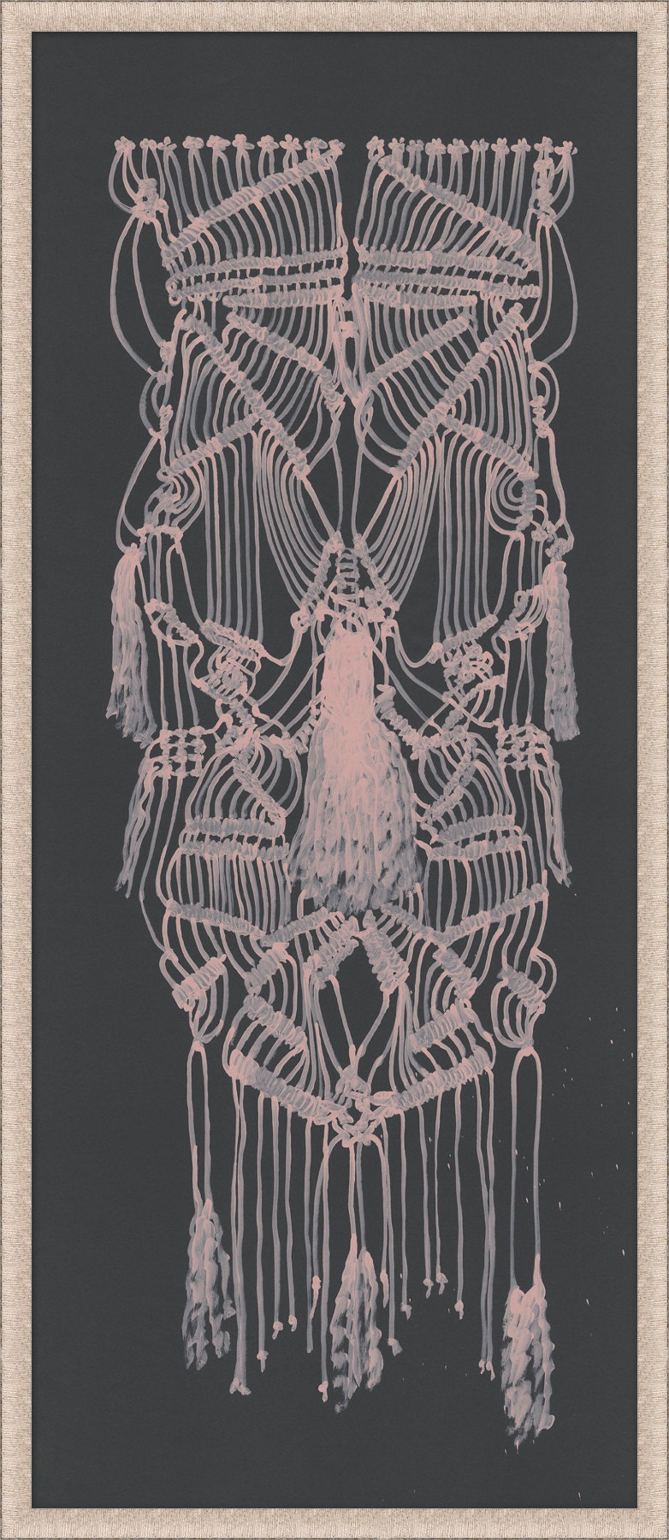 Wendover Art Group Macrame on Gray 1 - Picture Frame Drawing Print on ...