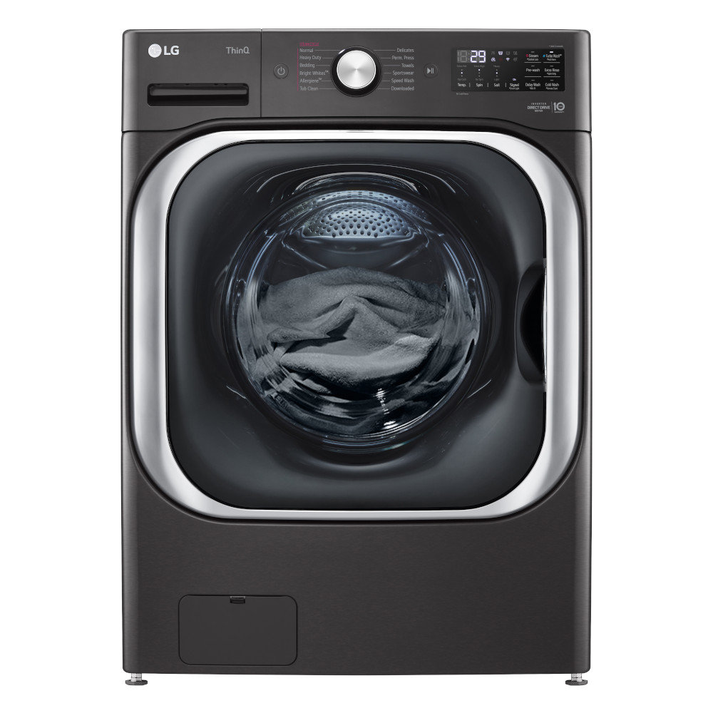 LG Mega Capacity Smart Wi-Fi Enabled Front Load Washer with TurboWash ...