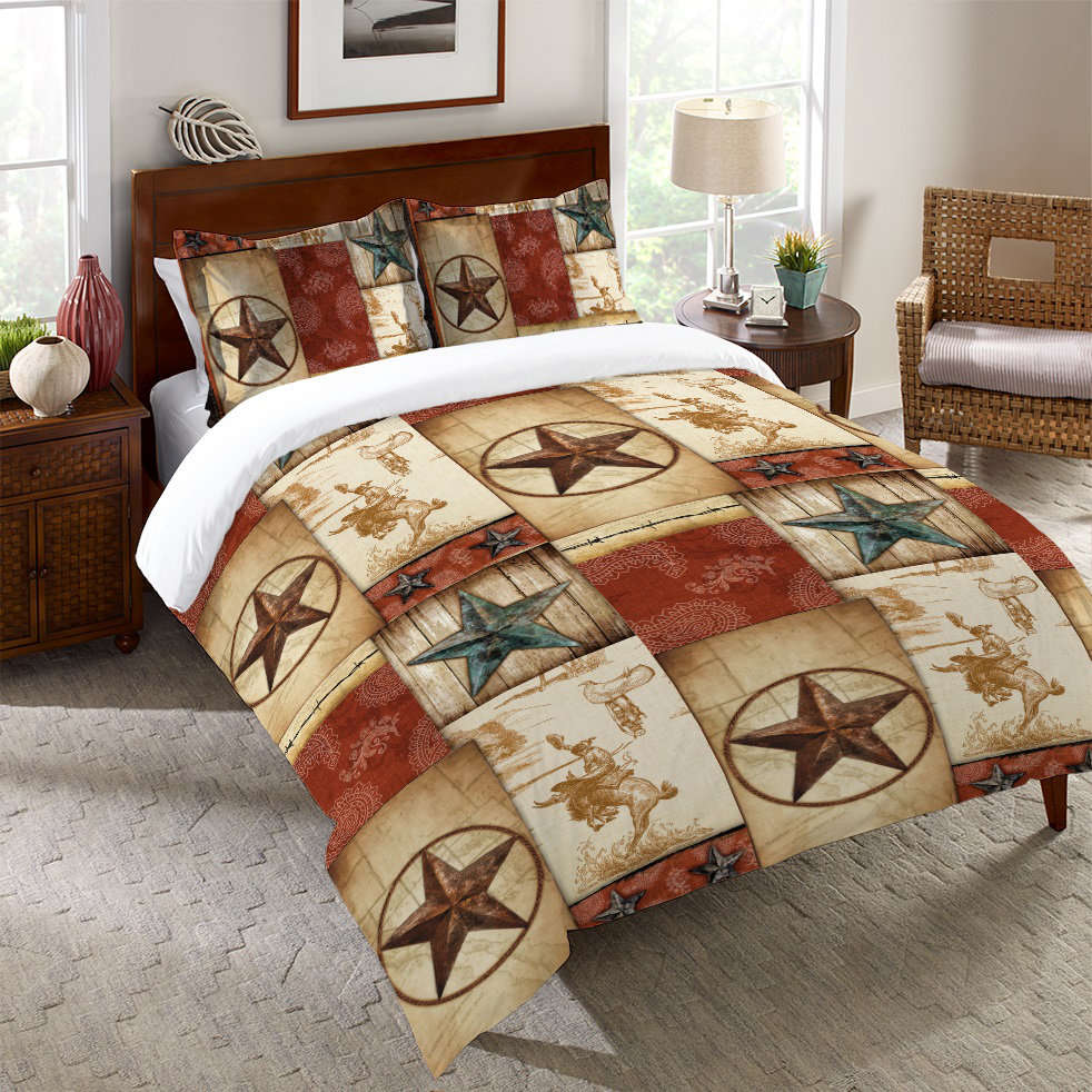 Laural Home Patchwork Rodeo Patch Single Duvet Cover | Wayfair