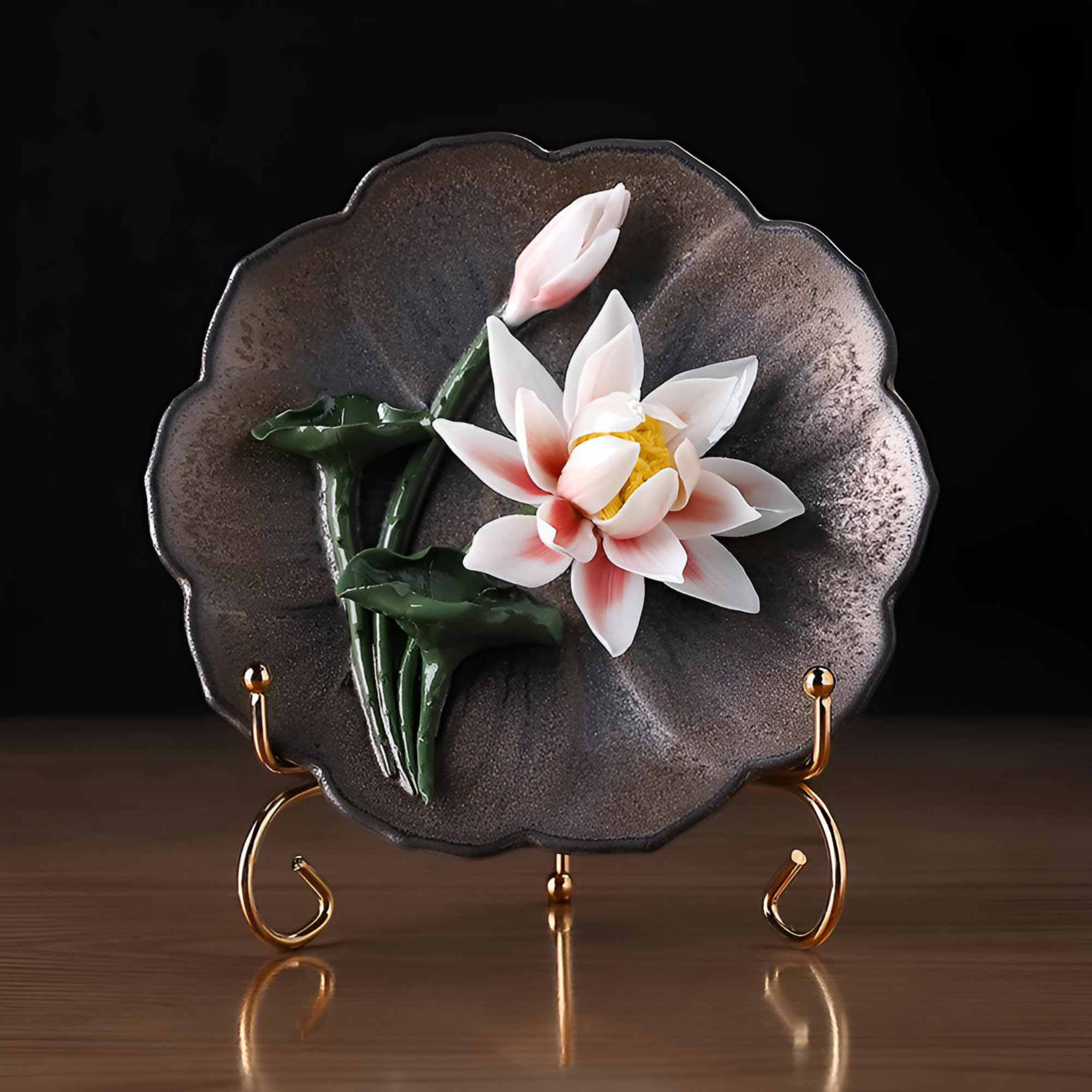 Infinity Delicate Hand-Painted Ceramic Flower Plate | Wayfair