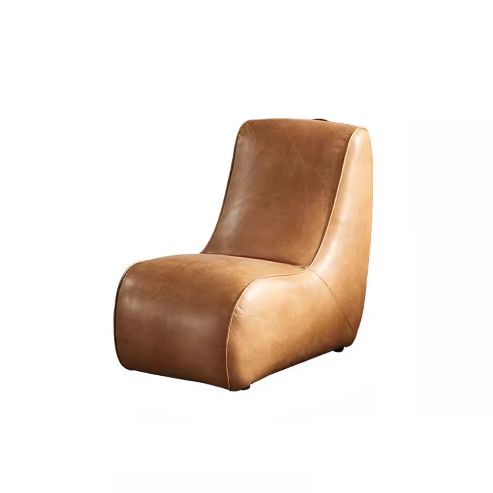 TimberCraft Designs Genuine leather snail lounge chair | Wayfair