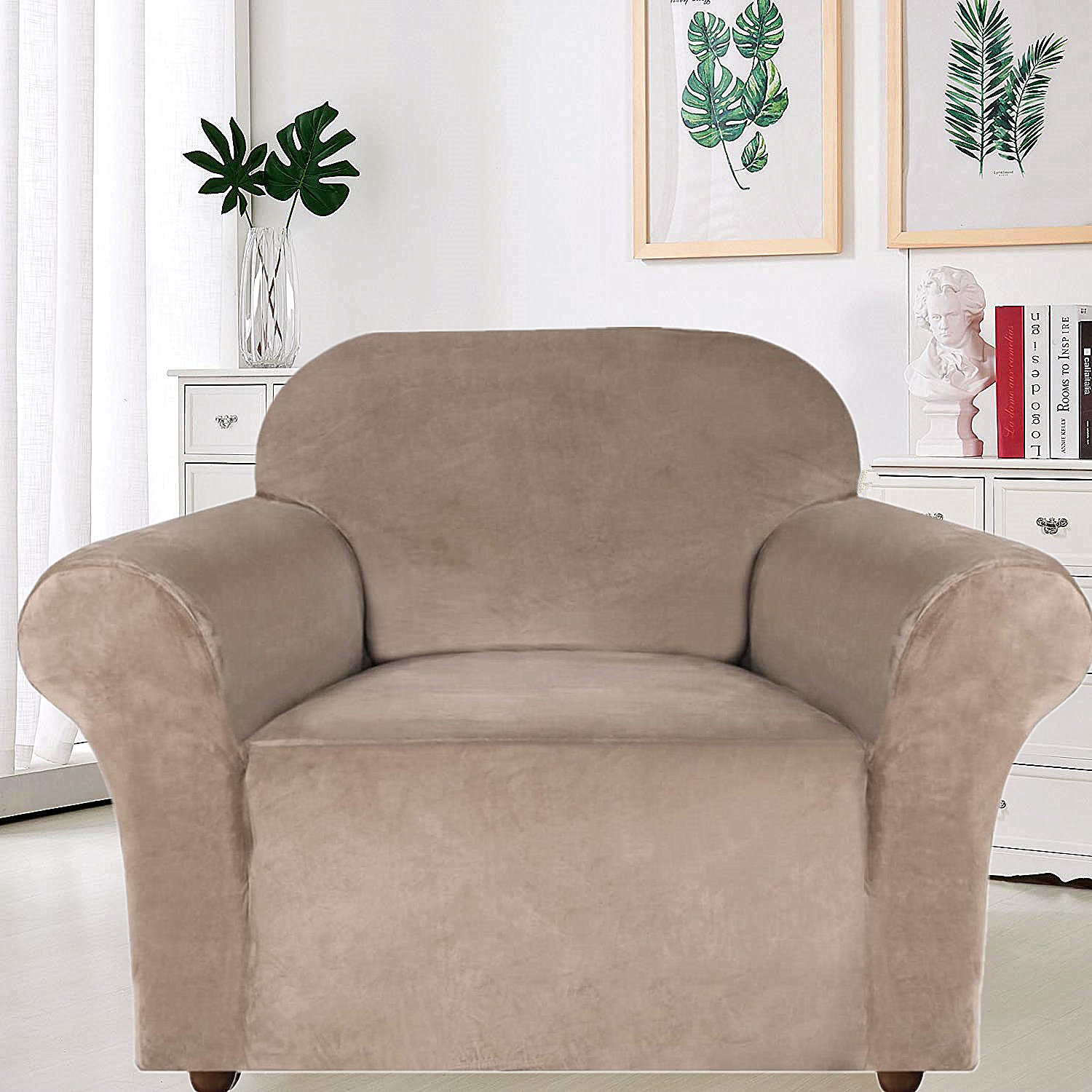 Latitude Run® Ultra Soft Thick Stretch Box Cushion Armchair & Reviews ...