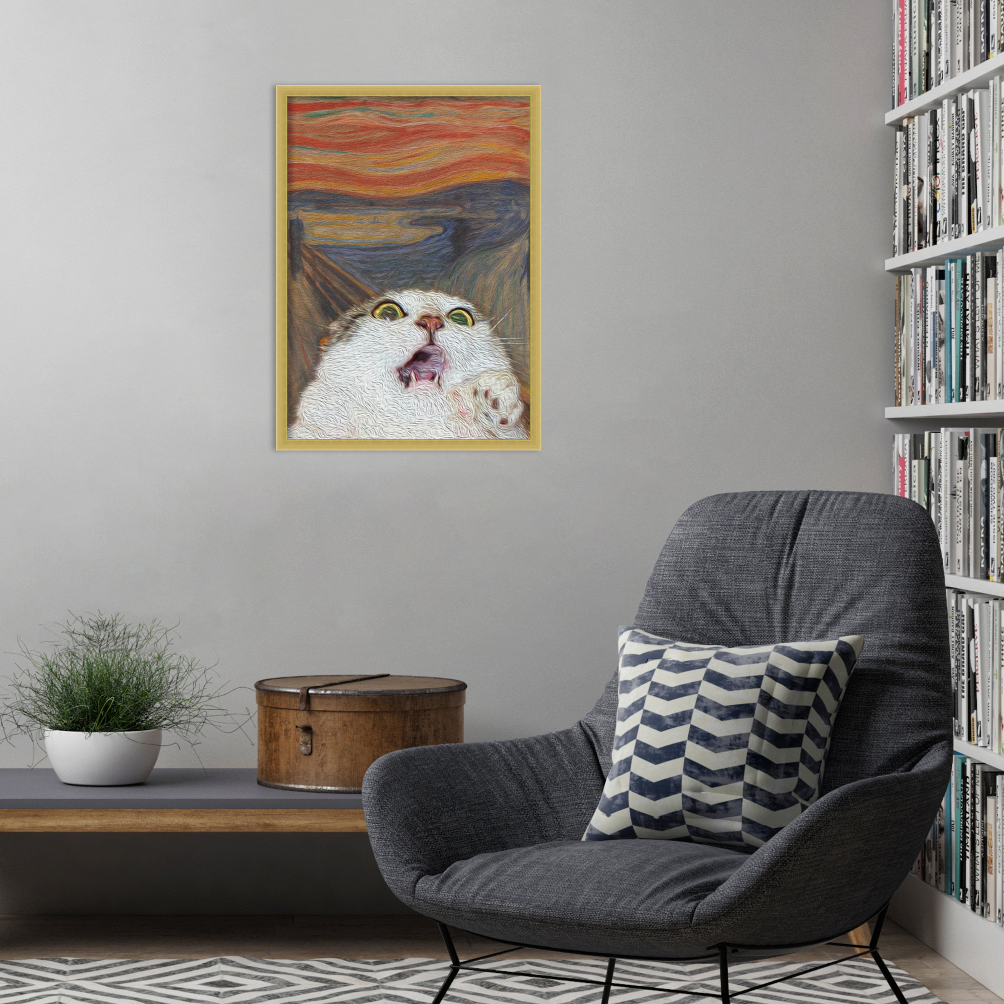 Dakota Fields The Meow 01 by Artelele Wood Framed Wall Art Print | Wayfair