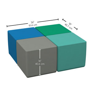 Factory Direct Partners SoftScape Cube 4 Piece Soft Seating & Reviews ...