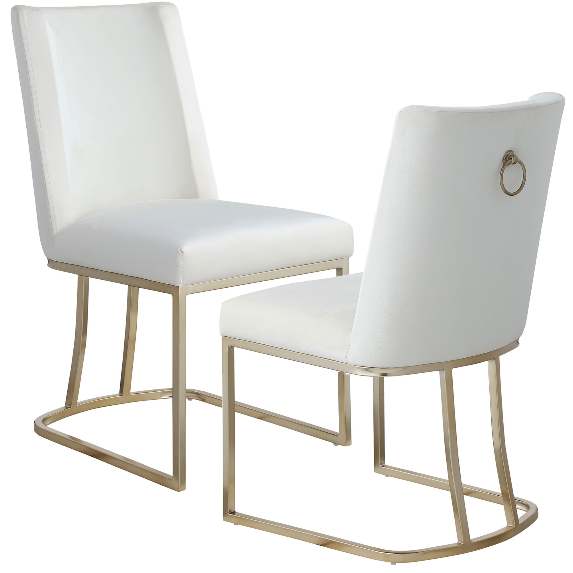 Mercer41 Laneesha Velvet Steel Side Chair & Reviews | Wayfair