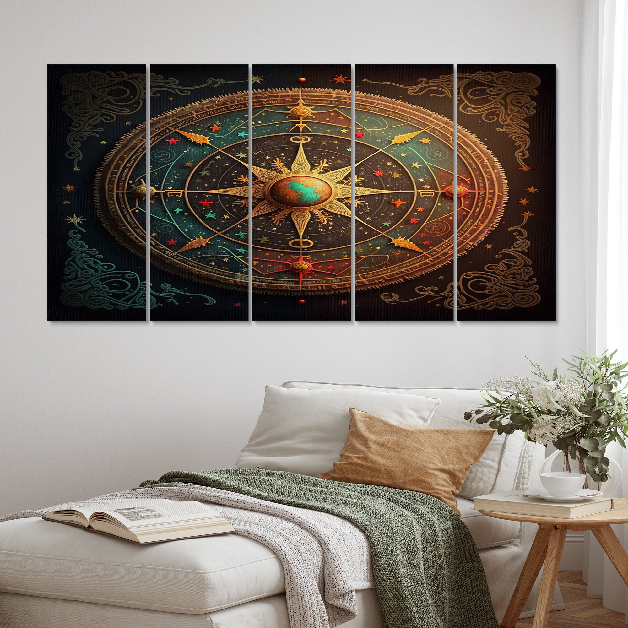 DesignArt Ancient Cosmic Cartography II - Astrology Wall Art Living ...