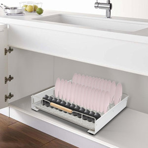 Rebrilliant Pull Out Drawer Kitchen Cabinet Organizer Bottom-Mounted ...