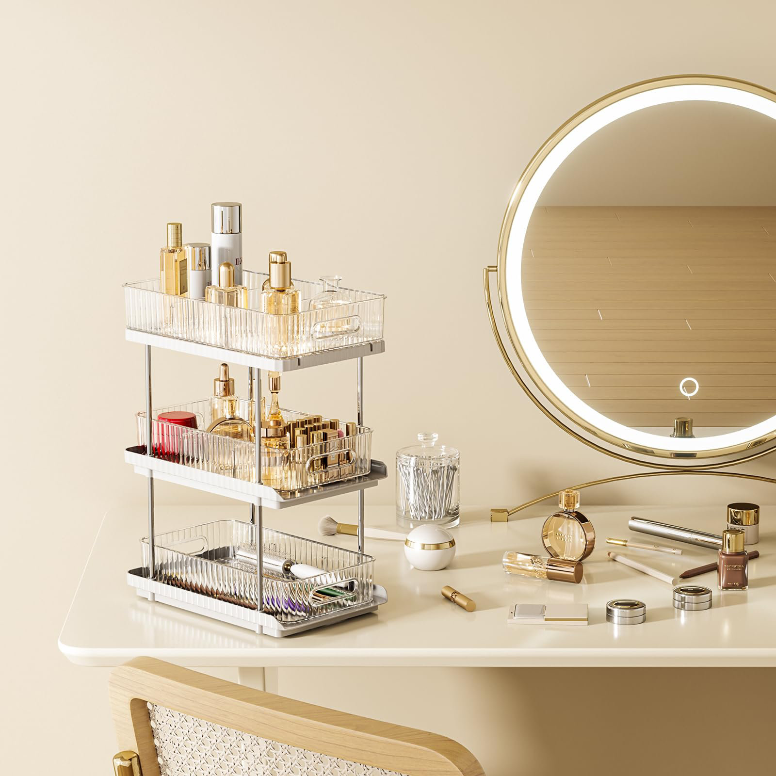 Rebrilliant 3-Tier Bathroom Counter Organizer: Vertical Storage Design ...