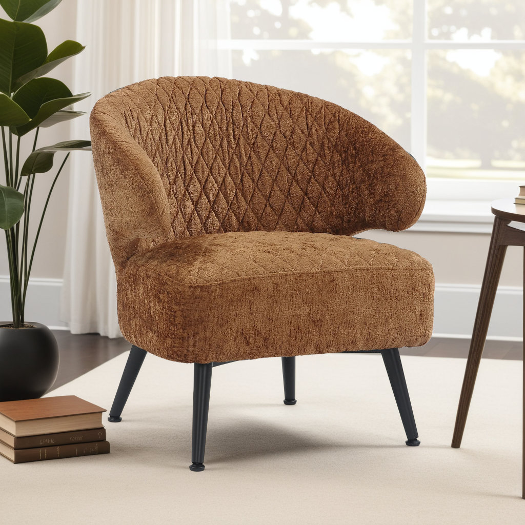 Fairmont Park Textured Chenille Accent Chair with Quilted Back ...