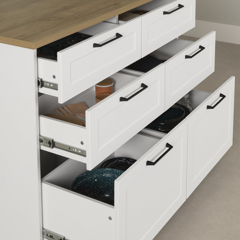 South Shore Toscano Medium 6-Drawer Kitchen Island & Reviews | Wayfair