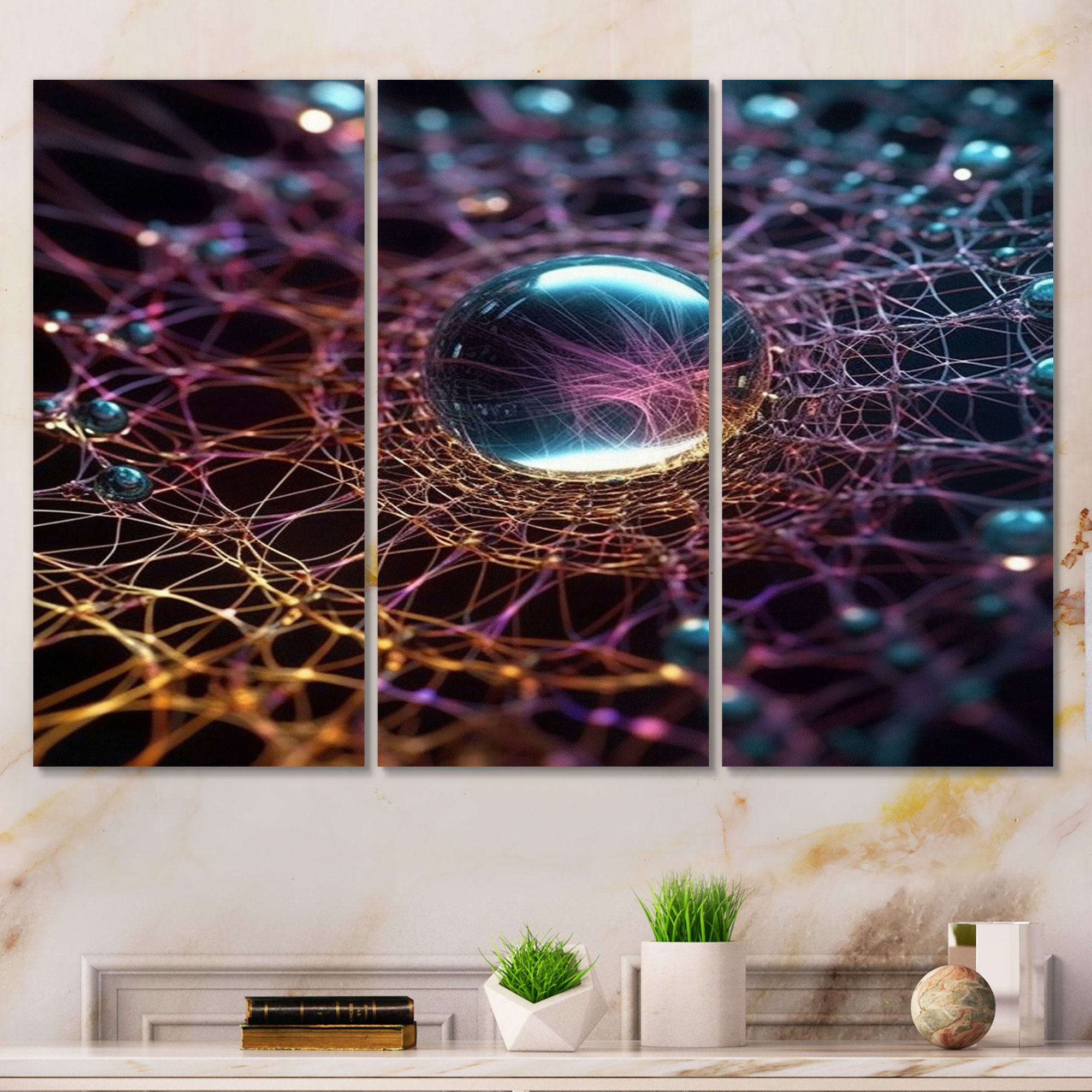 Latitude Run® Liquid Crystal Fusion Matrix - Fractals Wall Art Prints ...