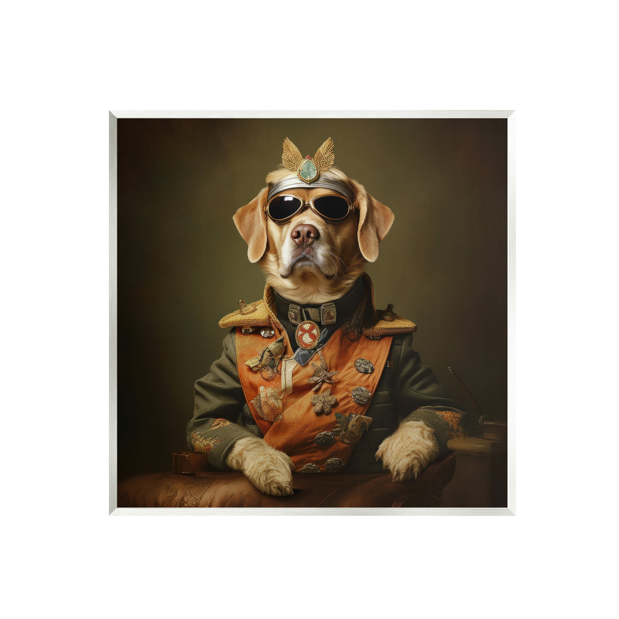 Stupell Industries " Dog In Vintage Vest " by Lazar Studio - Wayfair Canada