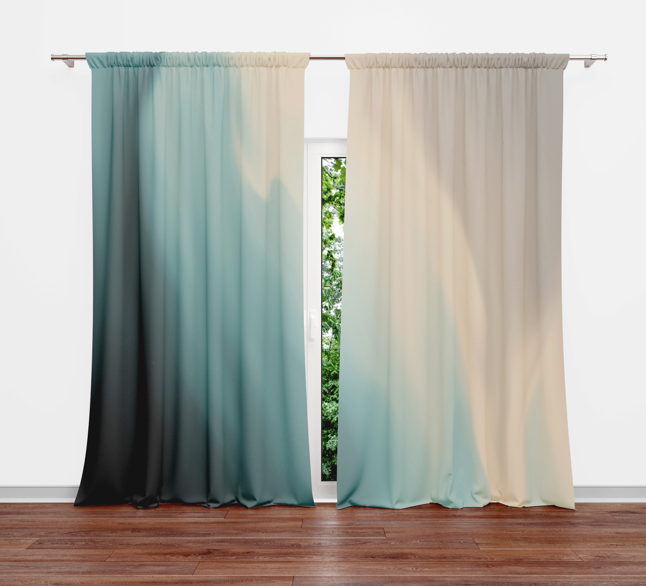 Deja Blue Studios 2 Piece Polyester Curtain Set | Wayfair