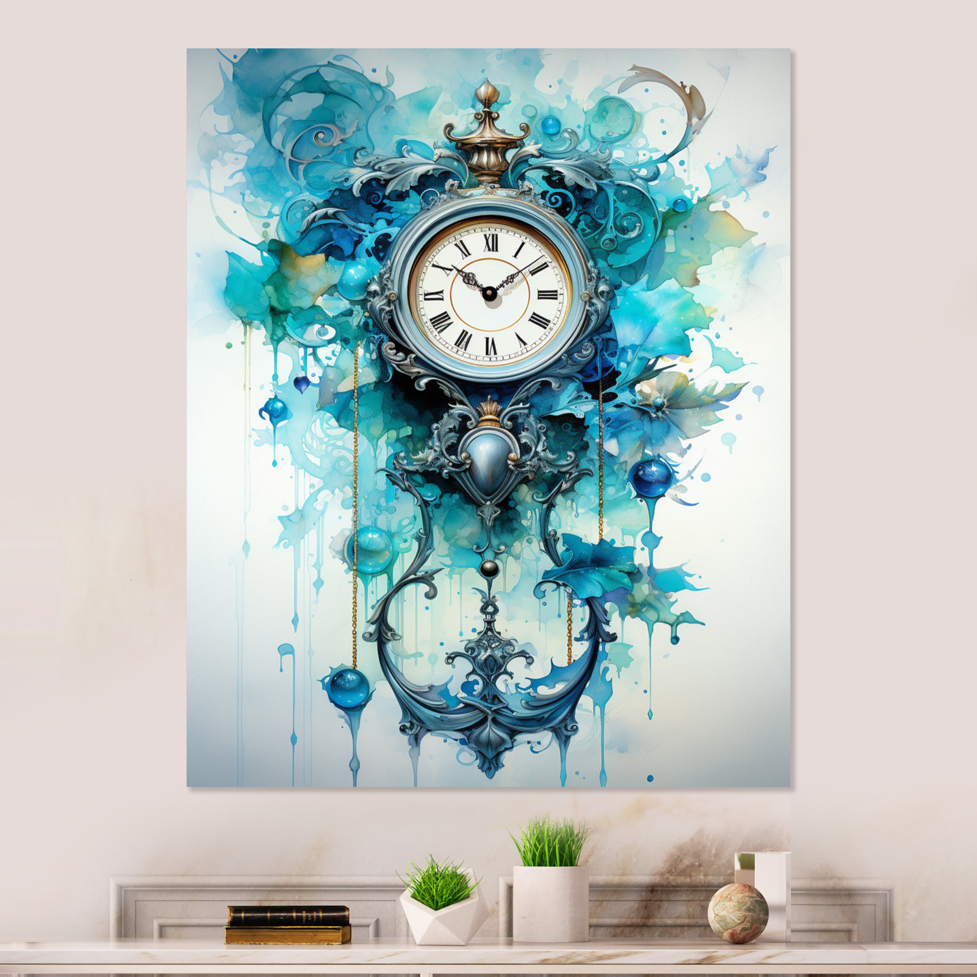 Winston Porter Clock Time In Motion I - Watches Metal Wall Art | Wayfair