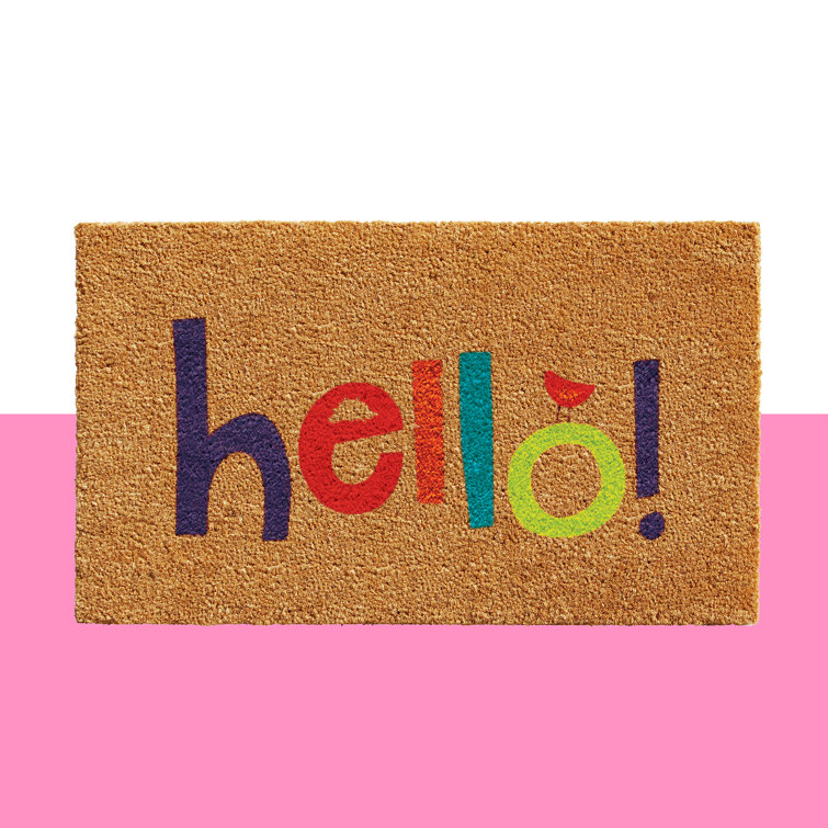 Red Barrel Studio® Rajib Hello 29" x 17" Non-Slip Outdoor Door Mat ...