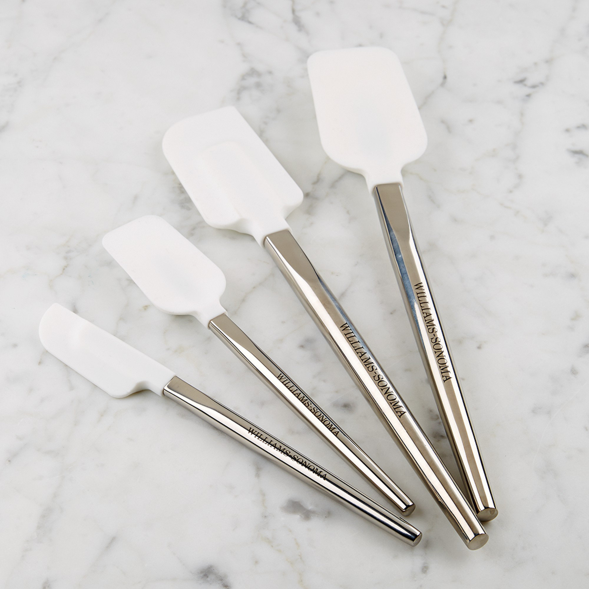 Cutlery Home Silicone Spatulas With Stainless-Steel Handle, Set Of 4 ...