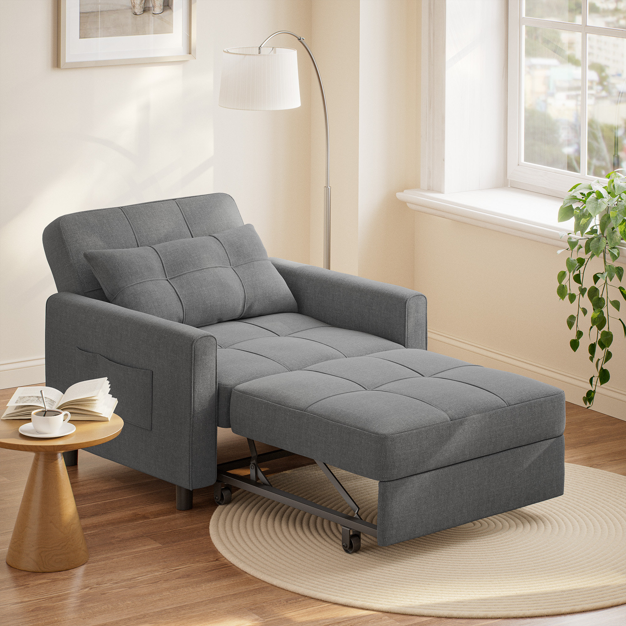 Ebern Designs 33.7'' Upholstered Sleeper Sofa | Wayfair