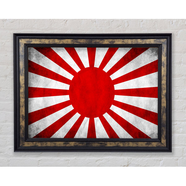 Bright Star Japanese War Flag - Single Picture Frame Print | Wayfair.co.uk
