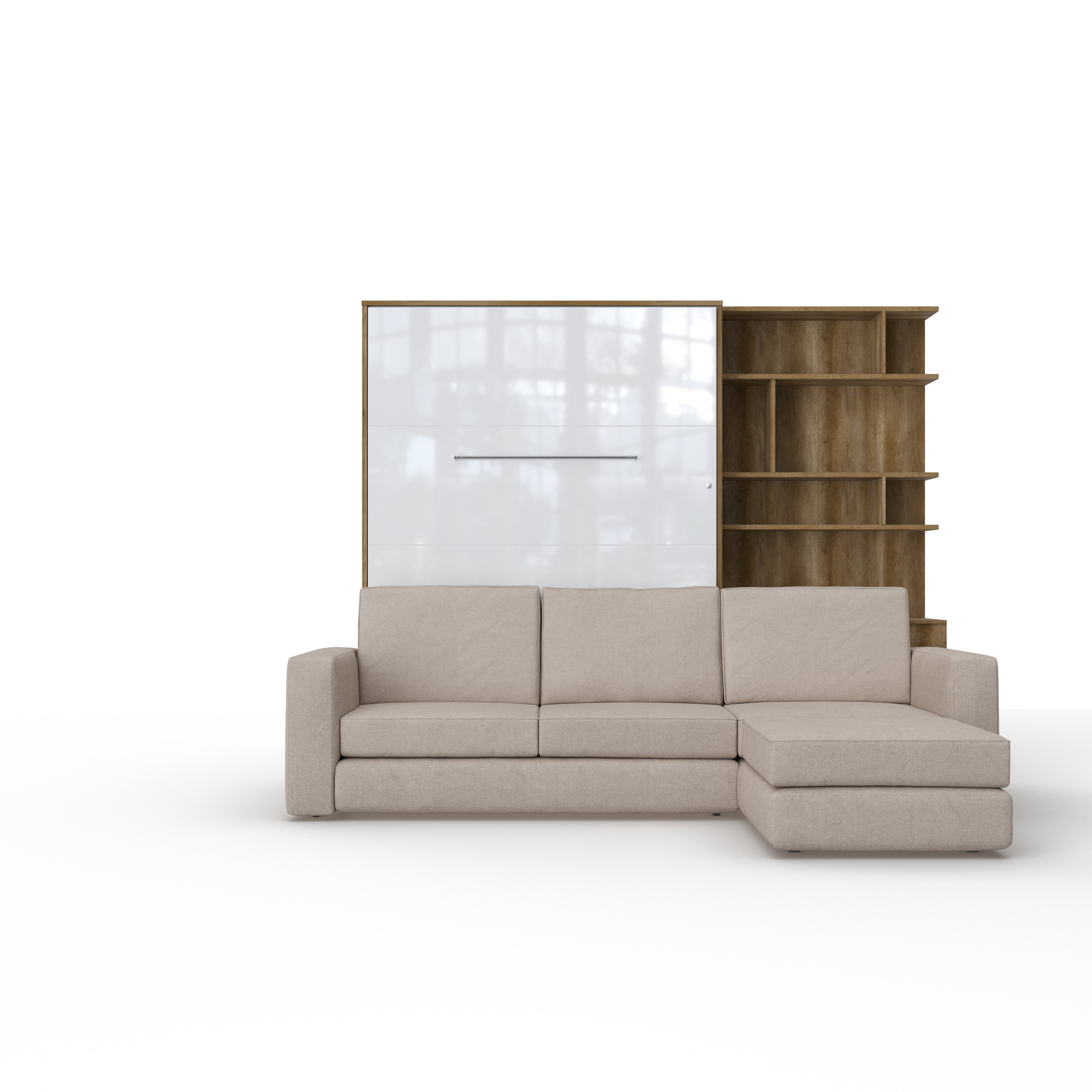 VVRHomes FULL XL Low Profile Murphy Bed with Mattress | Wayfair