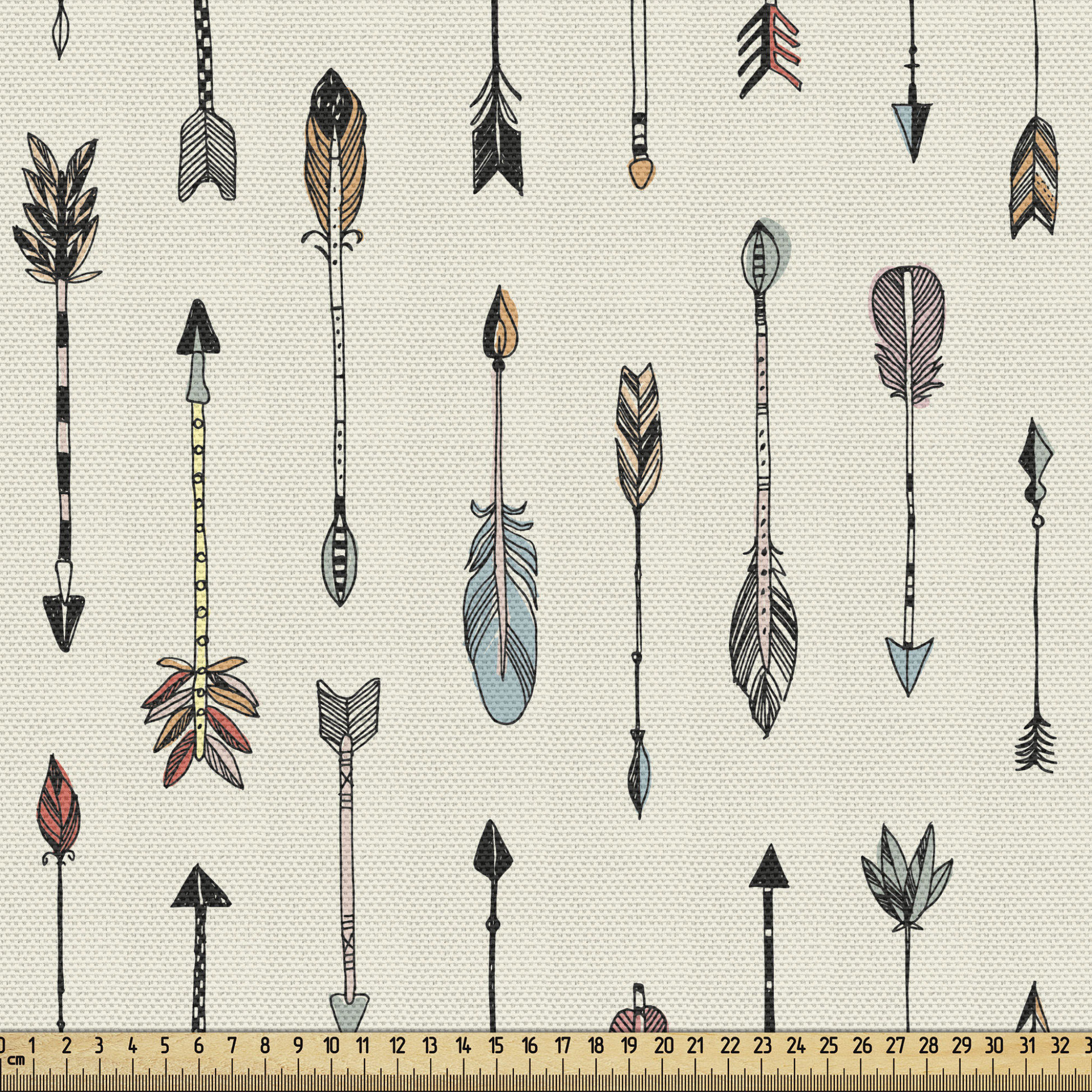 East Urban Home Arrow Fabric By The Yard, Bohemian Style Historic With ...