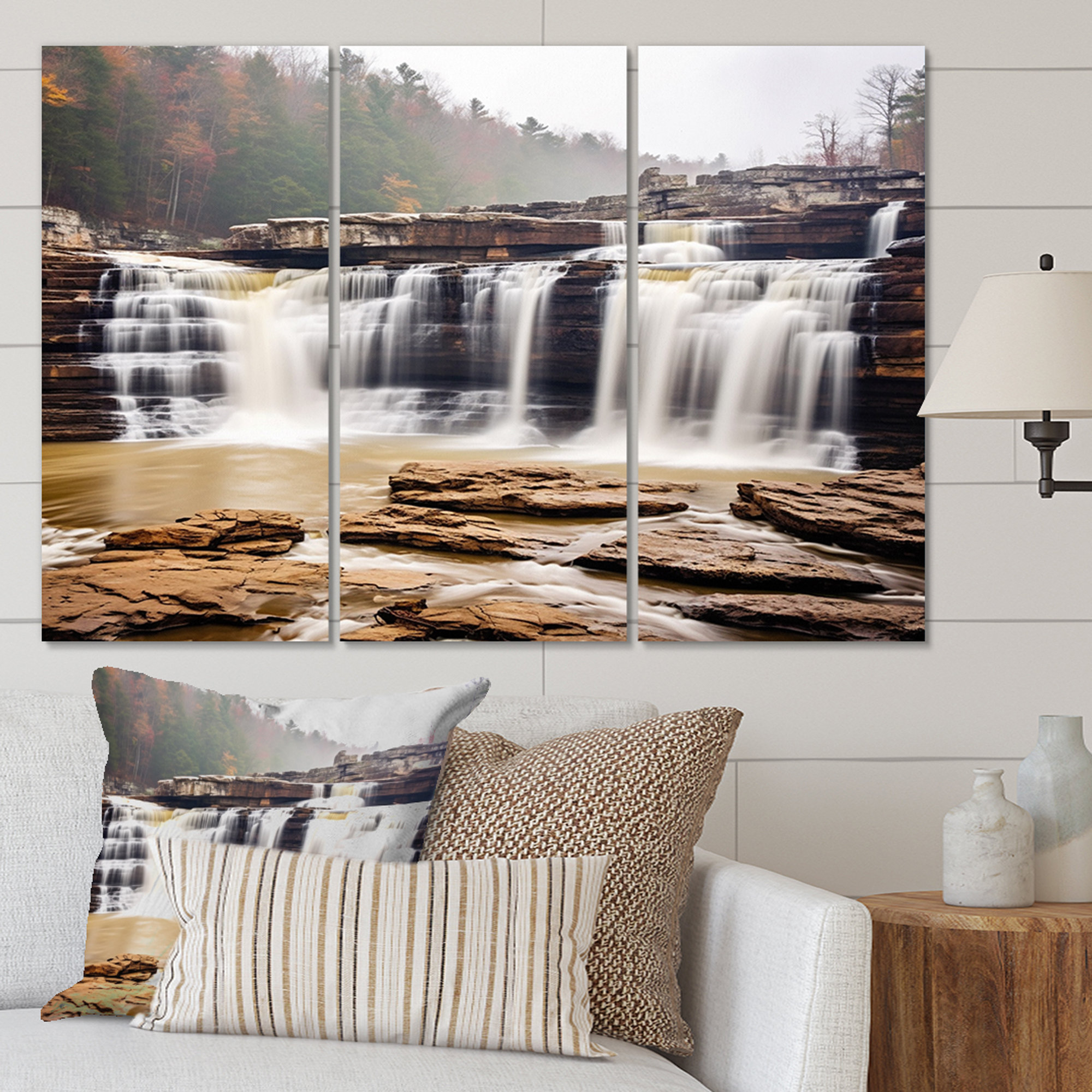 Millwood Pines Alabama Water Cascades Beauty I - Landscapes Wall Decor ...
