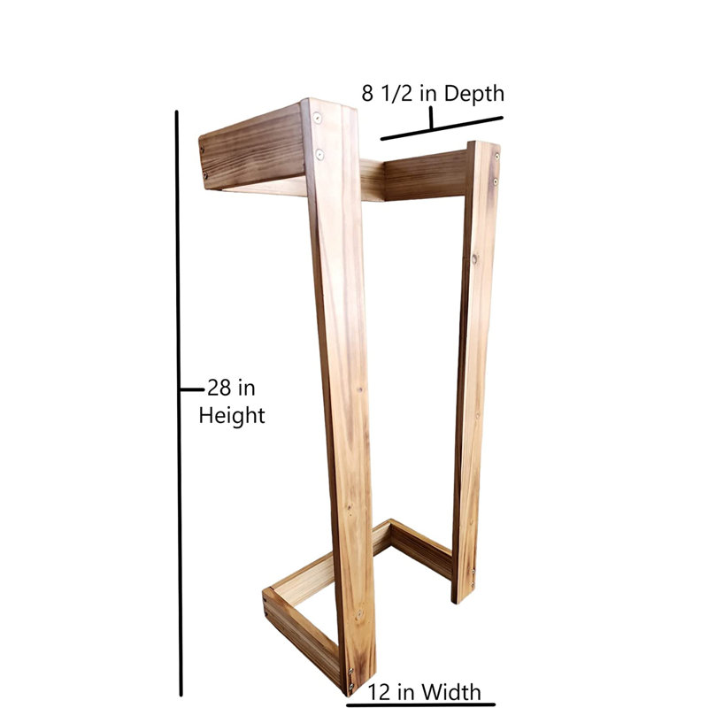 QIANXI 12'' Wood 1 Wall Towel Bar - Wayfair Canada