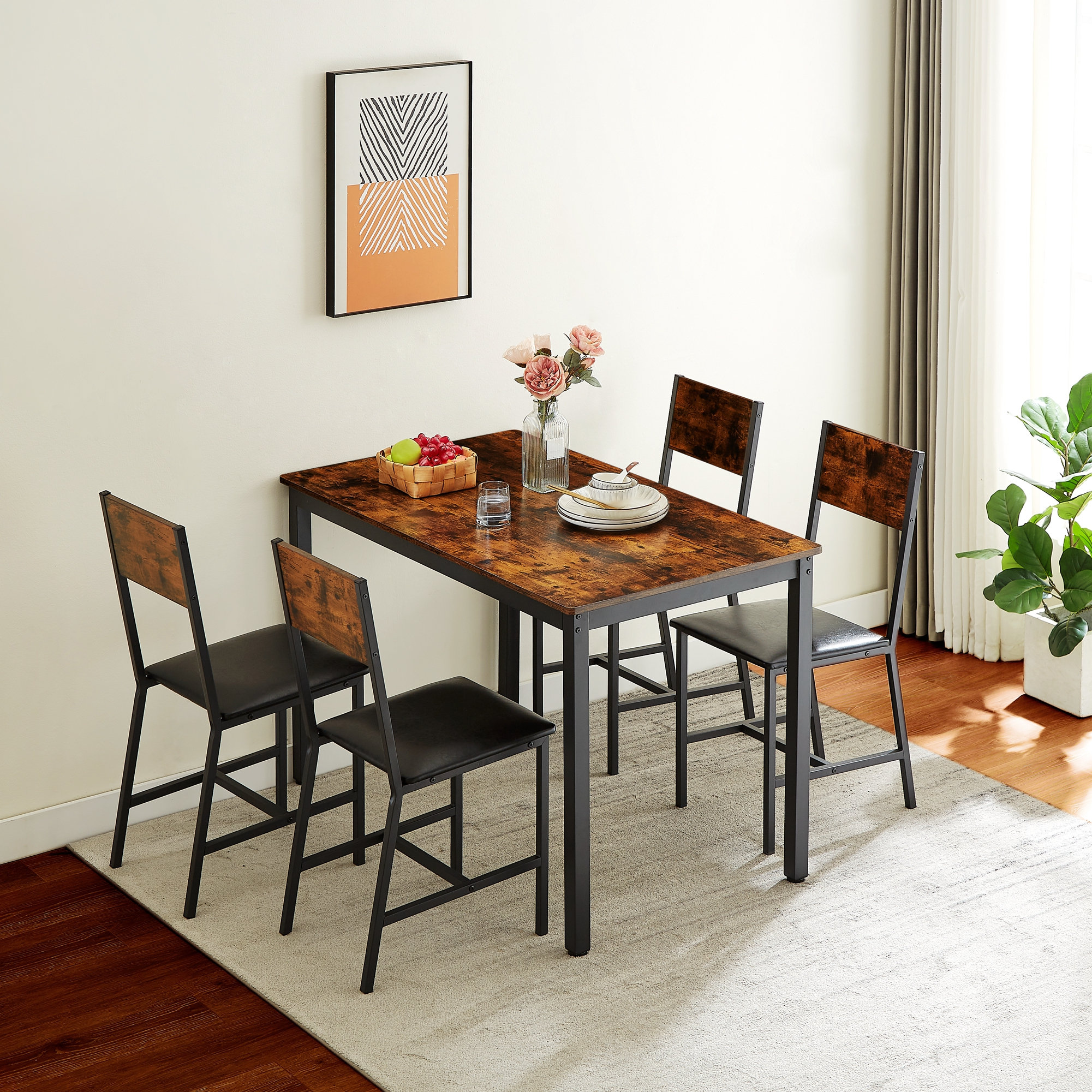 17 Stories Rectangular 47.2'' L x 27.6'' W Dining Set - Wayfair Canada