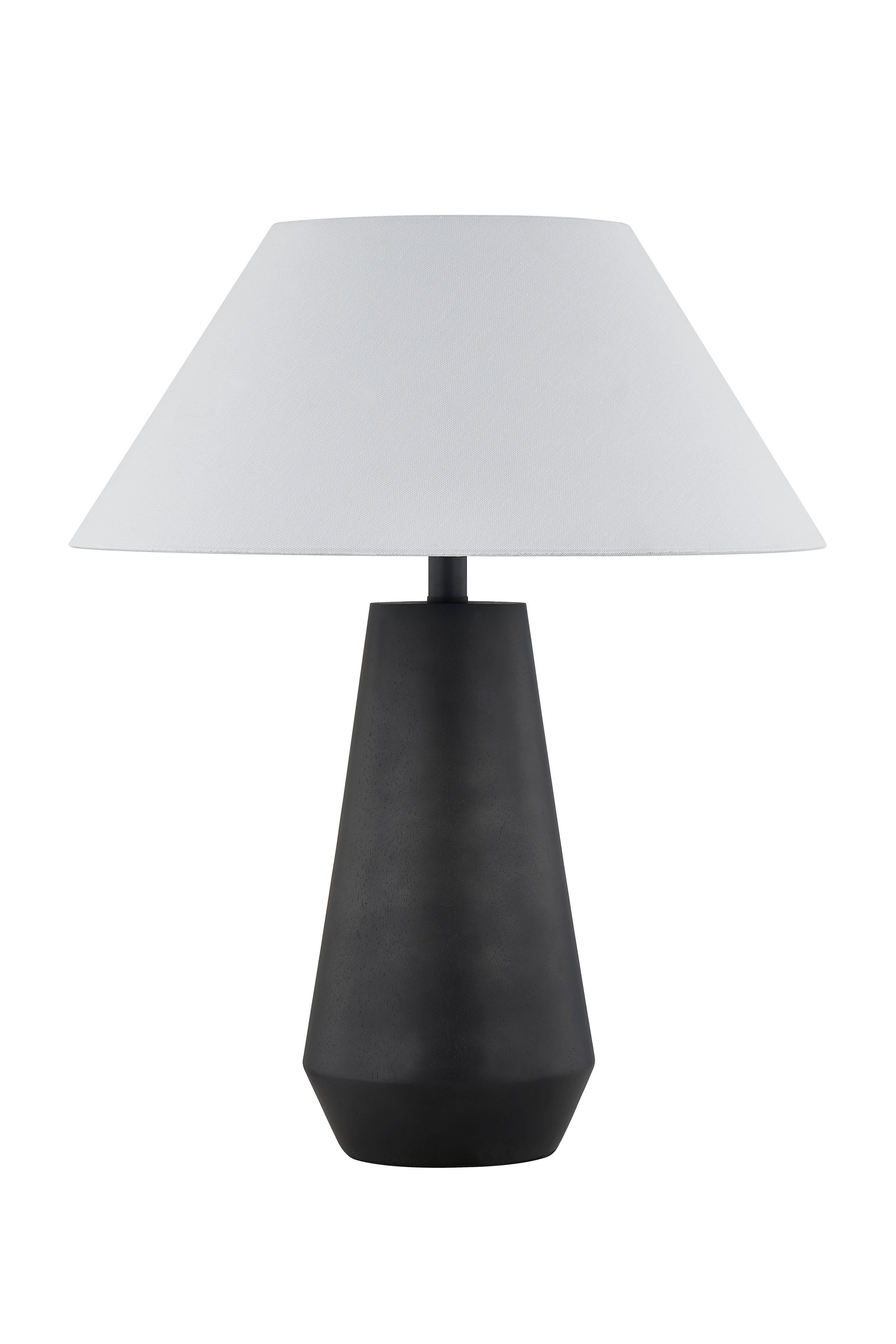 Latitude Run® Zhwan 25" Table Lamp with Fabric Shade, Black | Wayfair