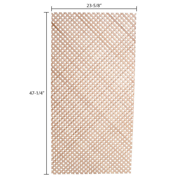 Bay Isle Home™ 23-5/8 in x 47-1/4 in x 1/8 in Unfinished Diagonal Solid ...