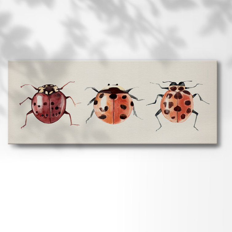 August Grove® Ladybug Display I On Canvas Print | Wayfair