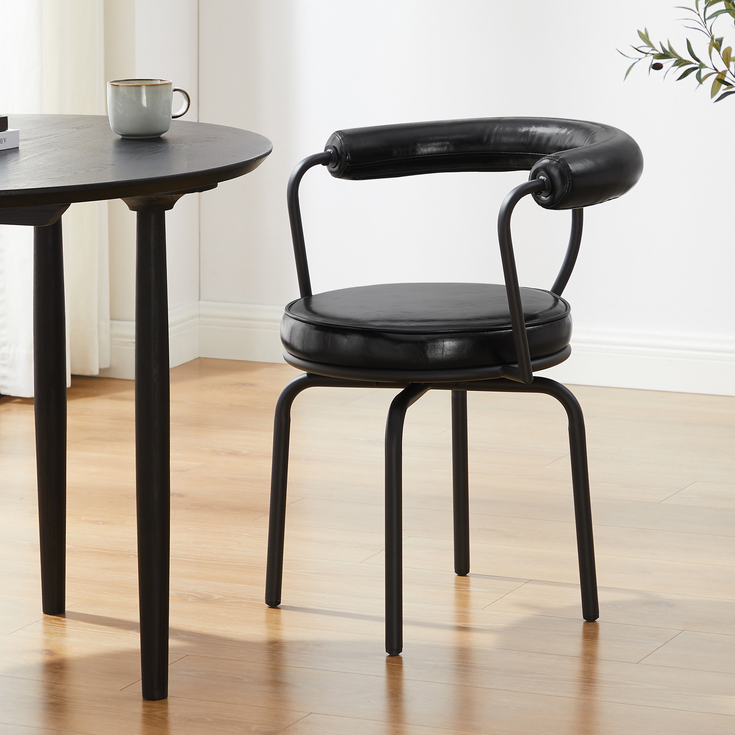 17 Stories Marinka 24.02'' Wide Swivel Upholstered Barrel Chair | Wayfair