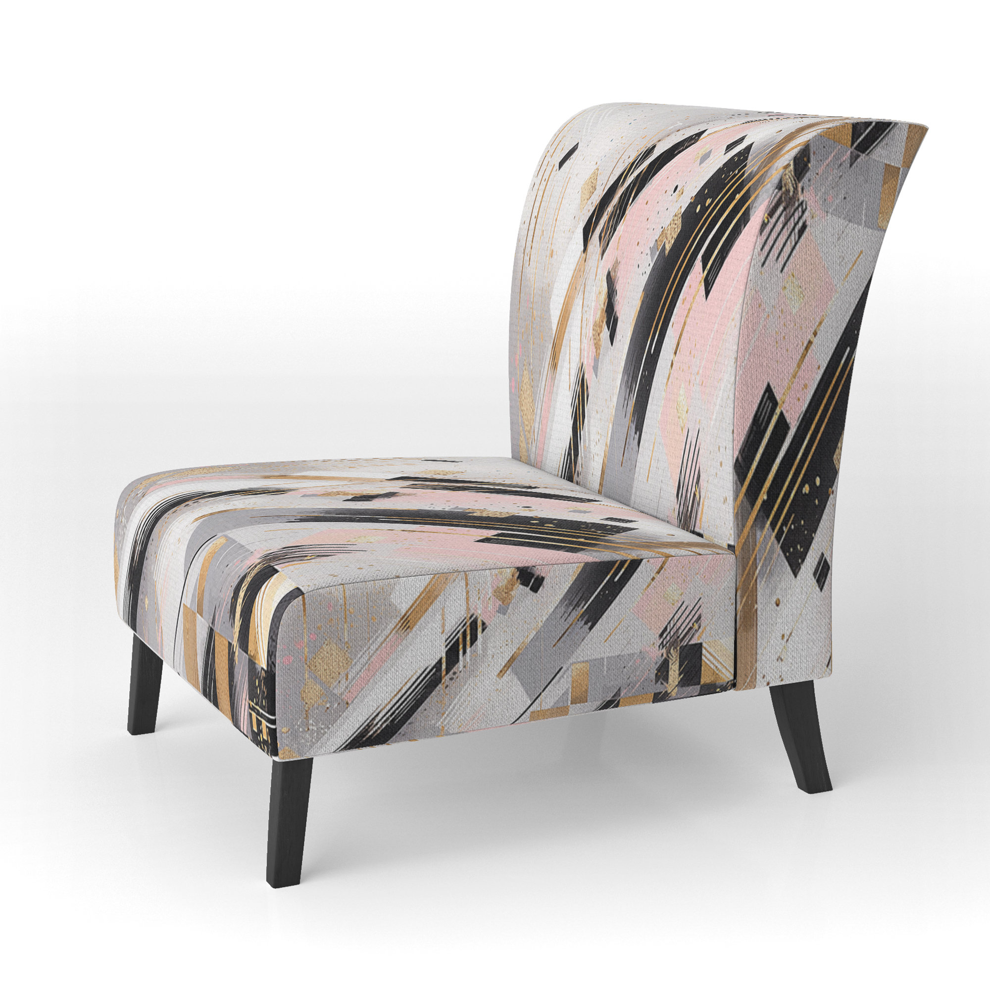 Ivy Bronx Symmetrical Abstractions III - Upholstered Modern Accent ...