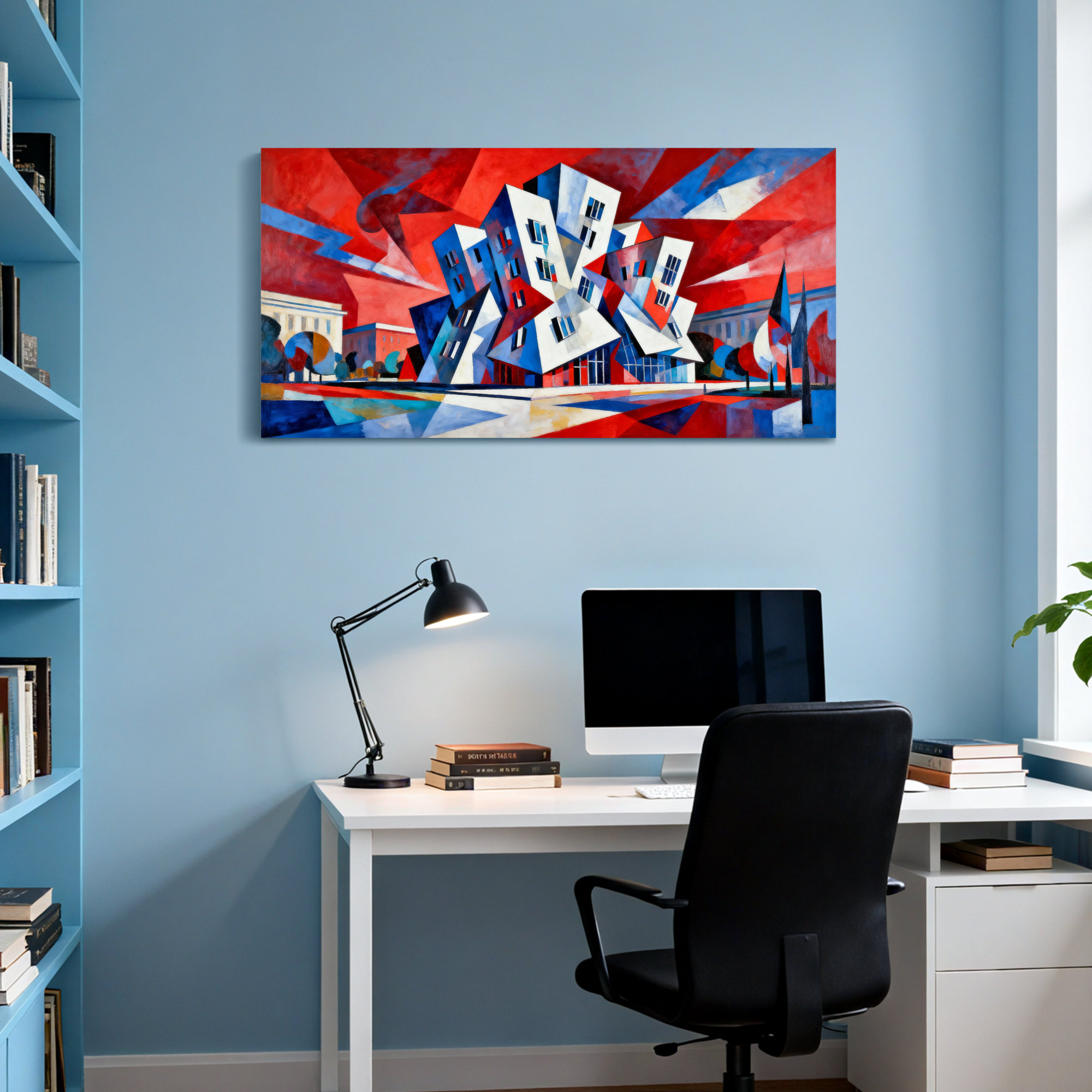 Canora Grey Scenic & Cityscapes Abstract Geometric Cityscape Art Print ...