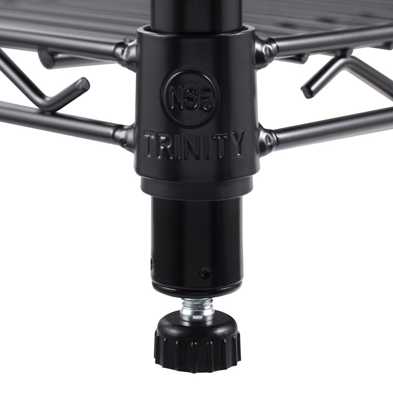 TRINITY EcoStorage 5-Tier NSF Steel Wire Shelving Unit w/ Wheels (48 in ...