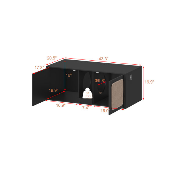 Ebern Designs Dempstor Litter Box Enclosure & Reviews | Wayfair