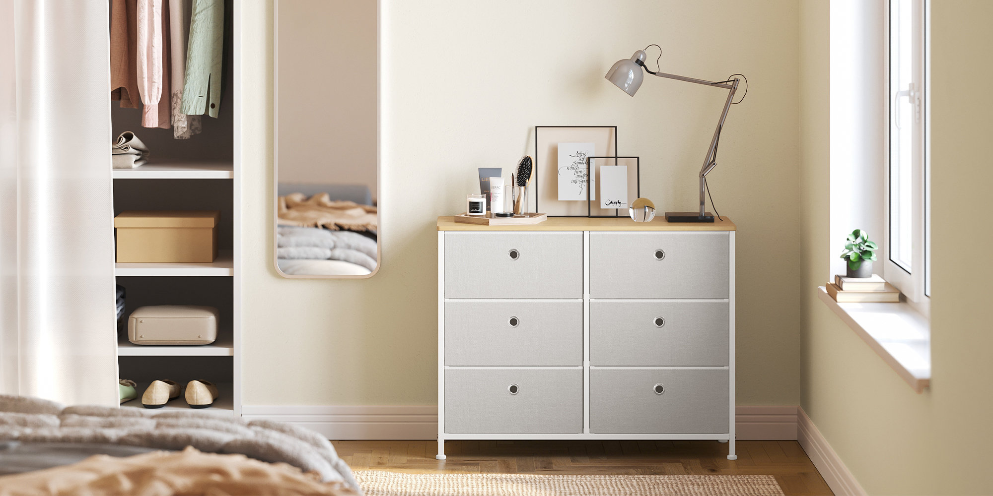 Whitestone 6 drawer double dresser ebern designs store