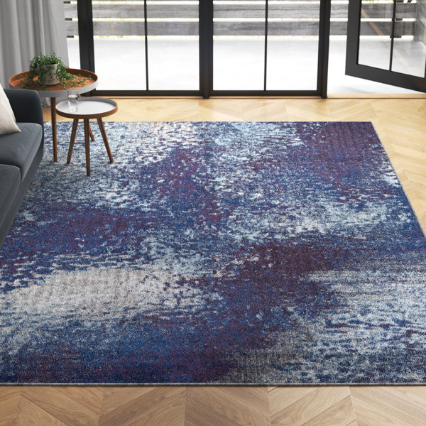Trent Austin Design® Groh Paras Abstract Contemporary Area Rug, Blue ...
