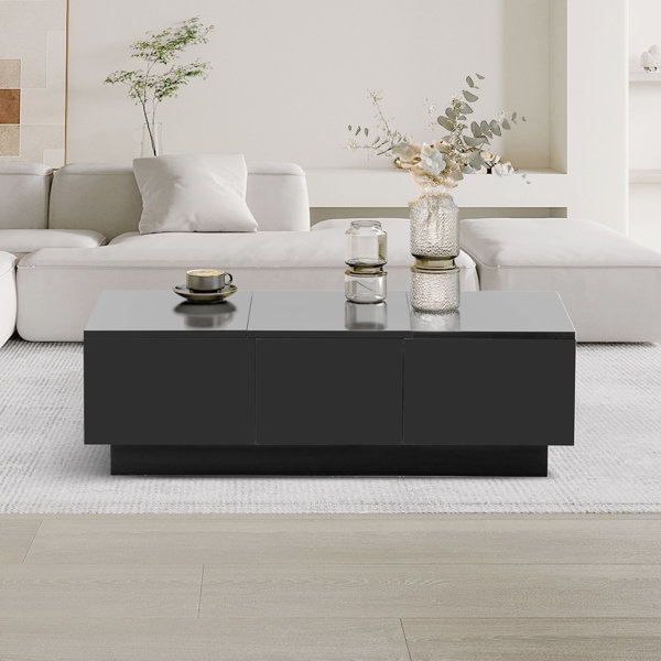 Latitude Run® Candide Extendable Coffee Table With 2 Hidden Storage ...
