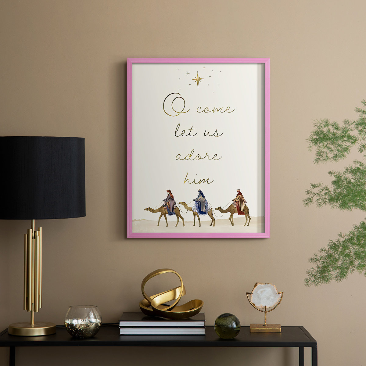 The Holiday Aisle® Away in a Manger Collection B Framed Print - Solid ...