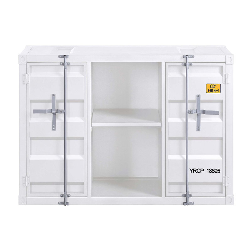 17 Stories White Server With Open Shelving And 2 Cabinets | Wayfair