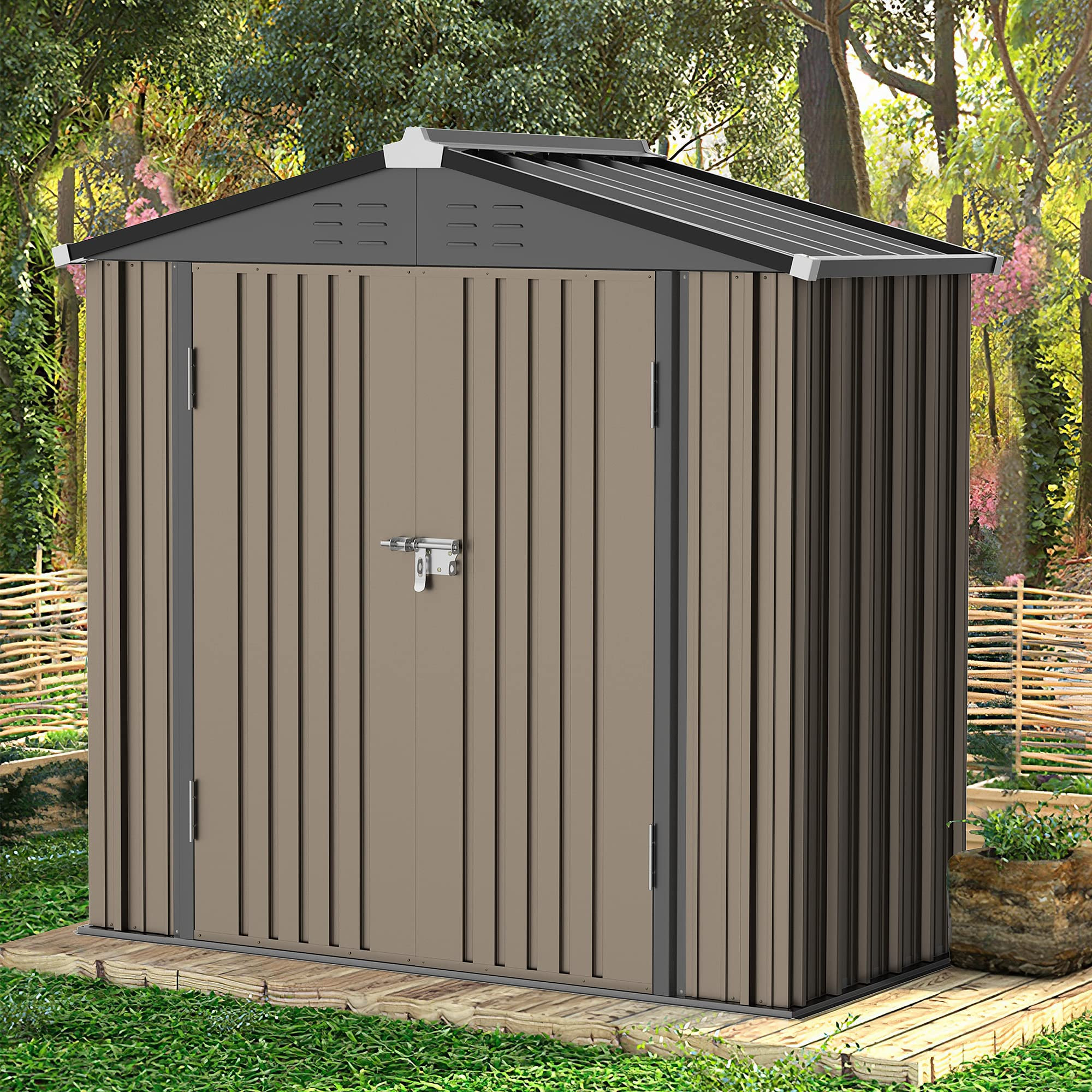 UD 6 ft. W x 4 ft. D Metal Storage Shed | Wayfair