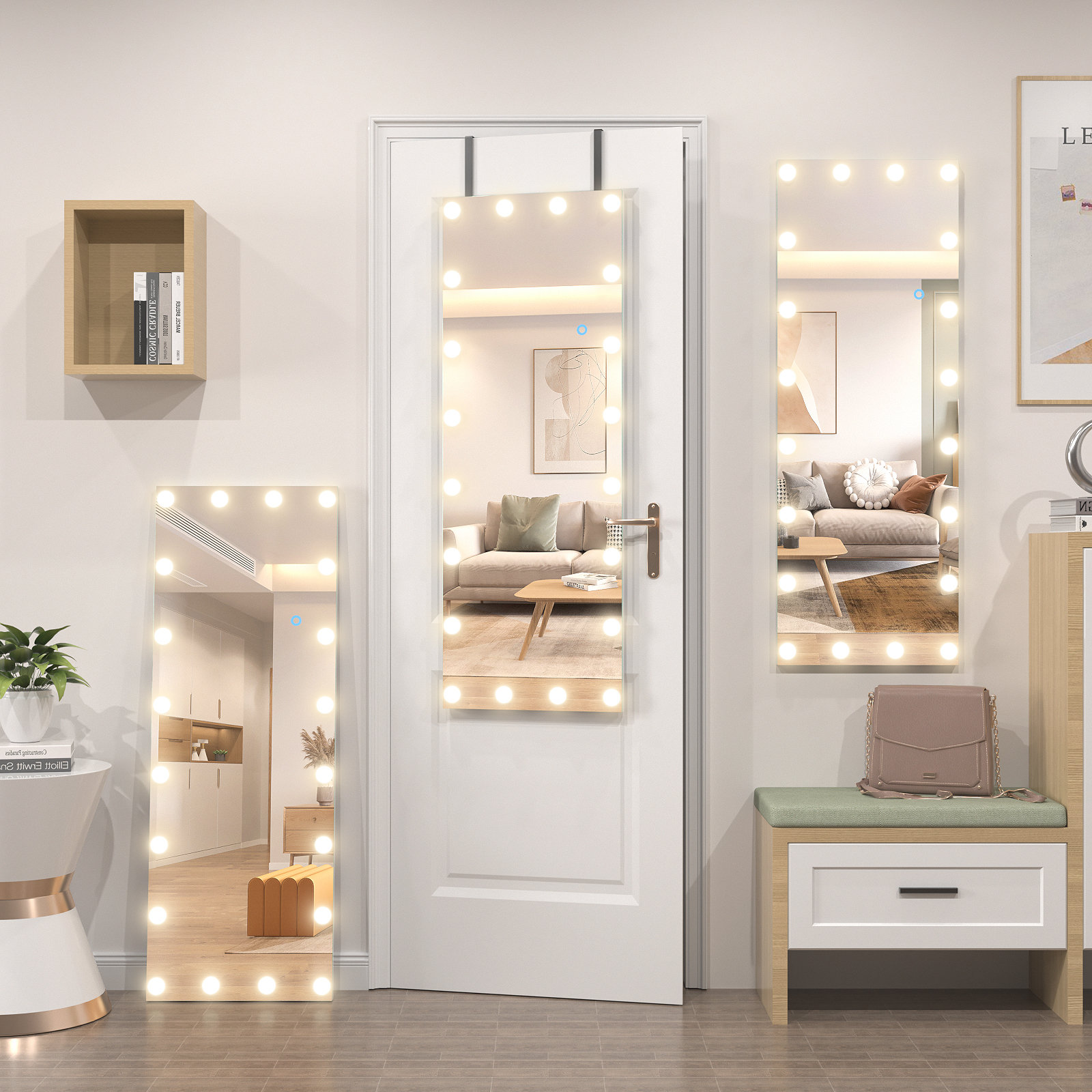 Wrought Studio Charleyne Metal Rectangle Floor Mirror | Wayfair