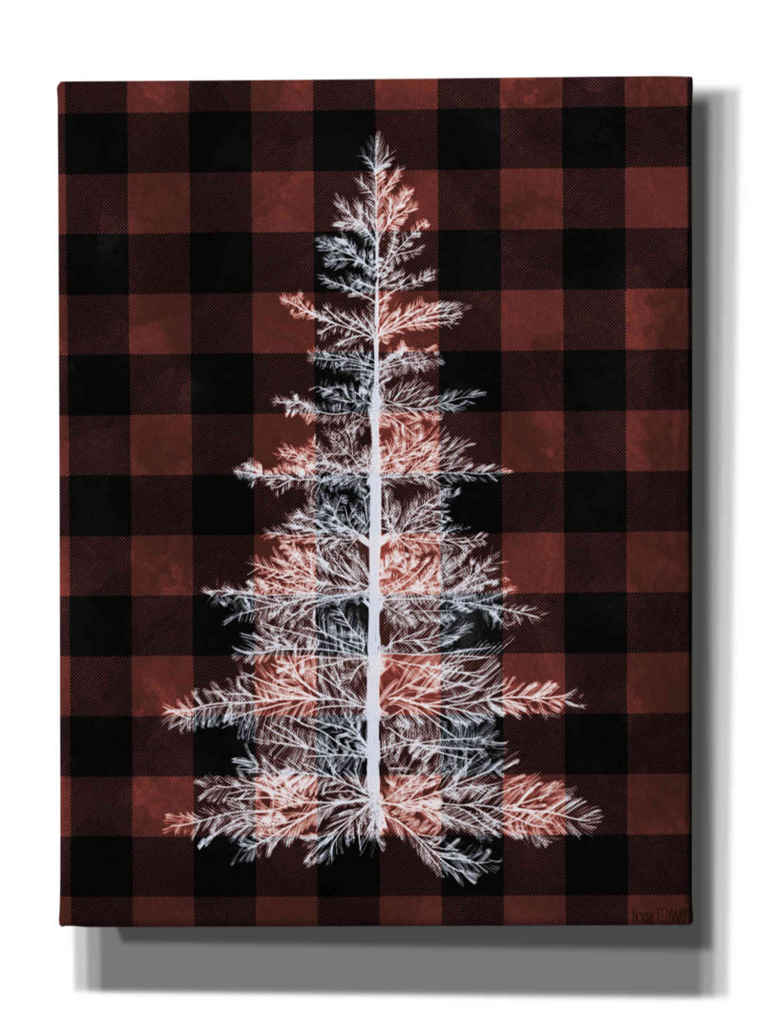 The Holiday Aisle® Buffalo Pine Red by House Fenway - Wrapped Canvas ...