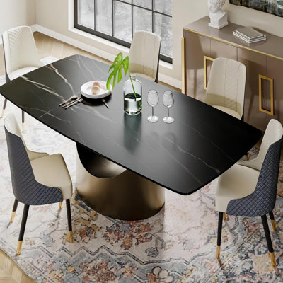 dining table with granite inserts
