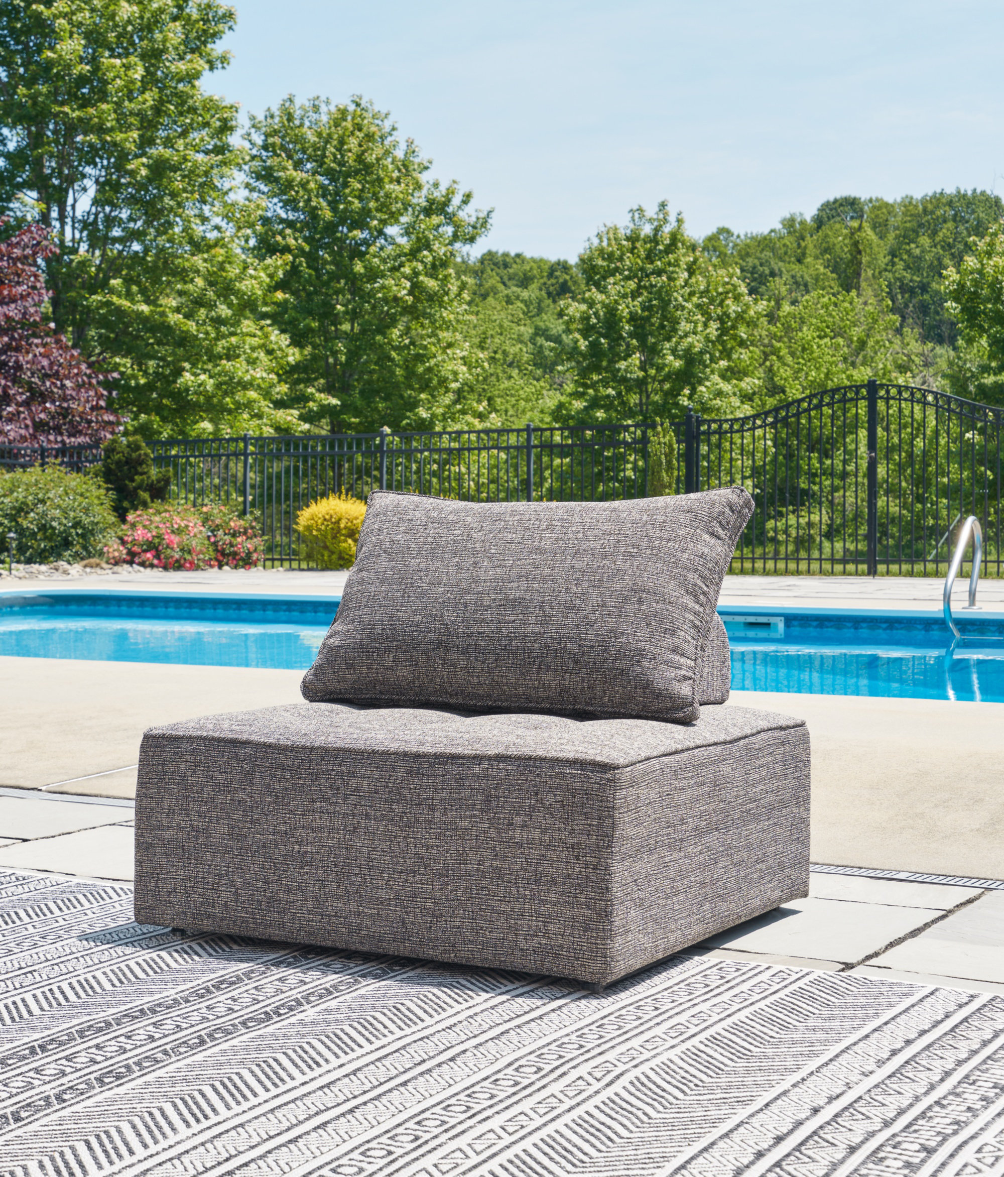 Orren Ellis Syedali Metal Outdoor Armless Lounge Chair | Wayfair