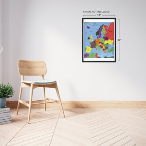 Williston Forge 2004 Europe Map Poster - Poster Map Of Europe Wall Art ...
