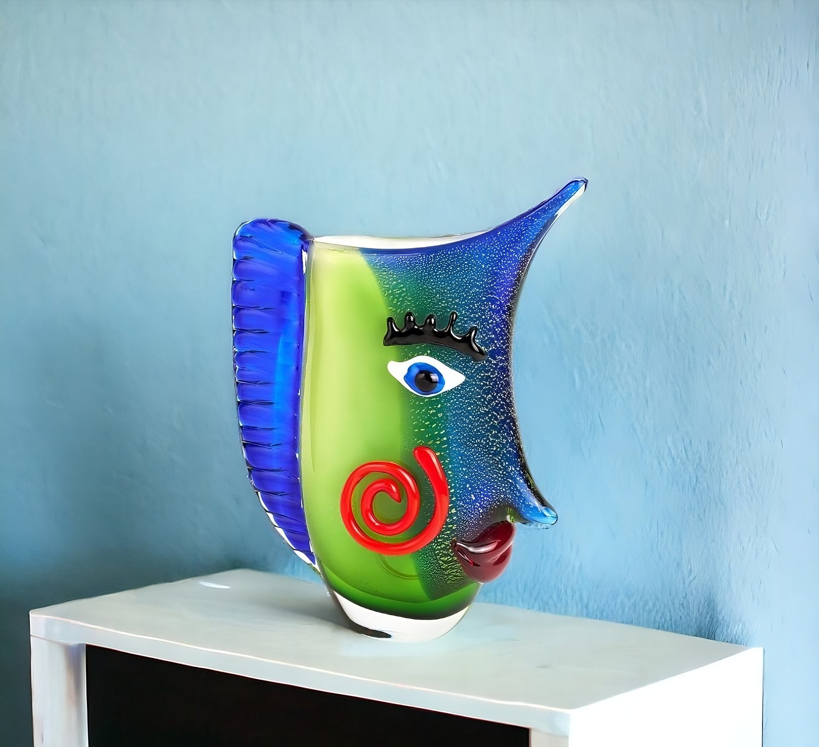 Orren Ellis Renella Stunning Mouth Blown Glass Face Sculpture - Wayfair ...