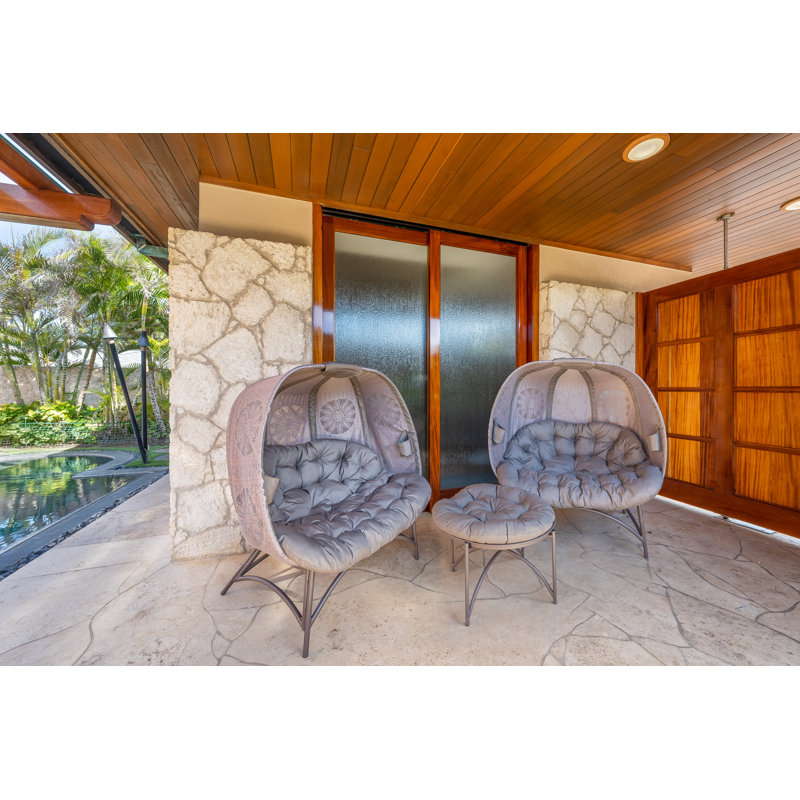 Dakota Fields Cozy Pumpkin Loveseat 2-person Conversation Set | Wayfair