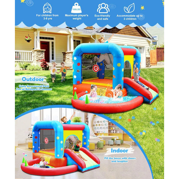 Connsann Inflatable Bounce House for Children Water Jumper Toy with ...