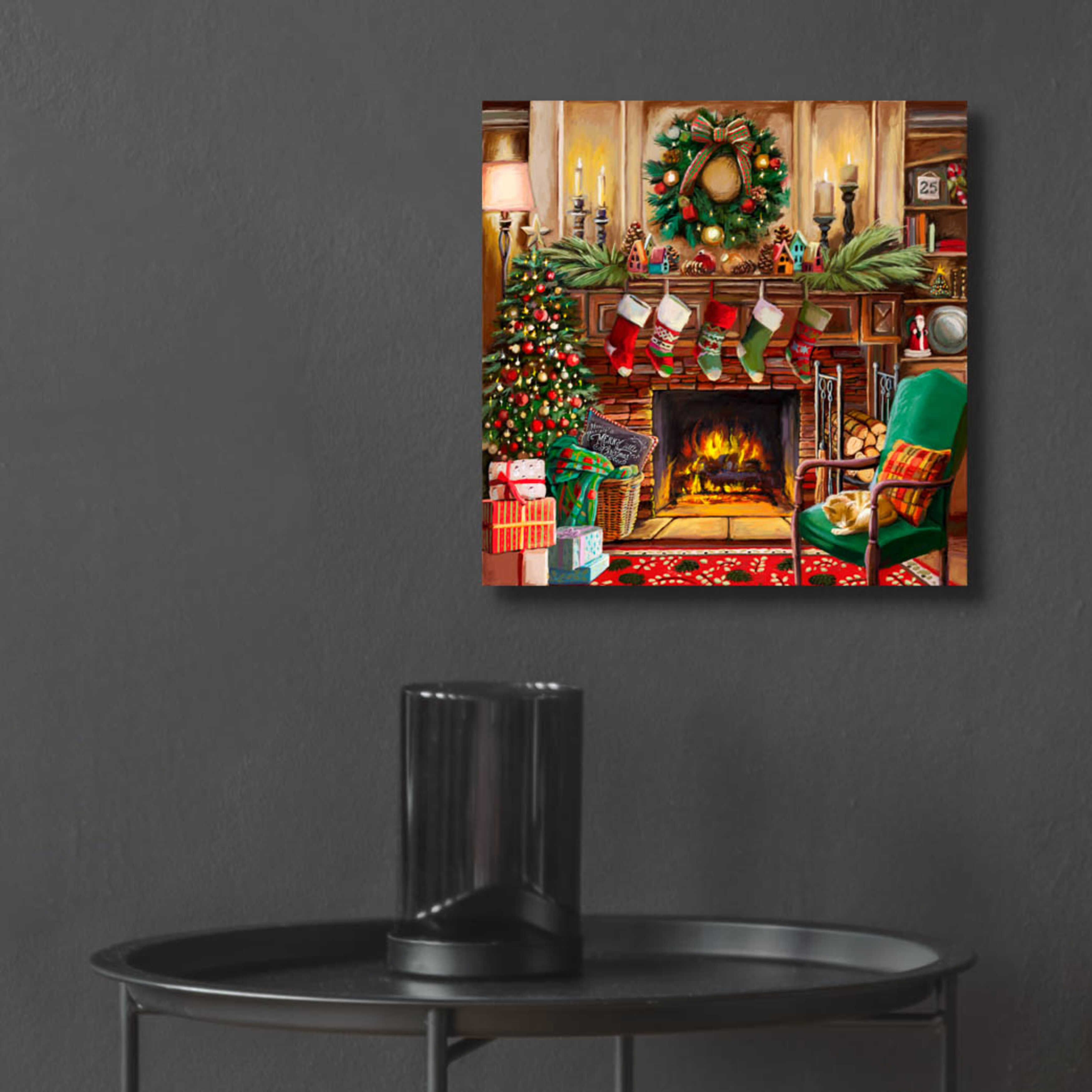 The Holiday Aisle® 'Fireside Christmas' by Nicky Boehme, Acrylic Glass Wall Art | Wayfair